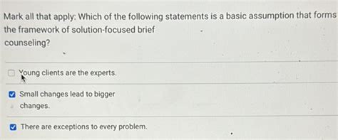 Mark All That Apply Which Of The Following Statements Is A Basic