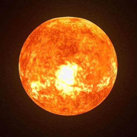 Animated Sun Model 3d Model