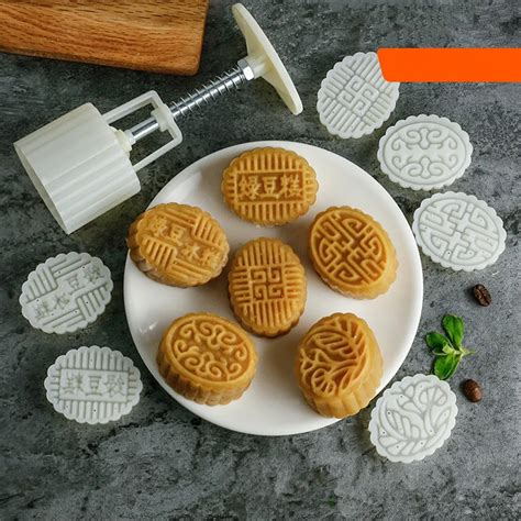 Amw Chinese Festival Moon Cake Mold Diy Baking Pastry Tools Oval