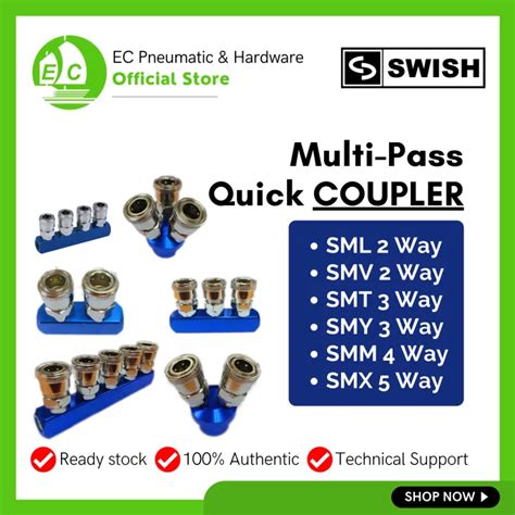 Multi Pass Quick Coupler Swish Sml 2 Way Smv 2 Way Smt 3 Way Smy 3 Way Smm 4 Way Smx 5 Way