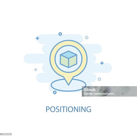 定位線概念簡單的線條圖示 彩色插圖定位符號平面設計可用於 Ui Ux向量圖形及更多全球定位系統圖片 全球定位系統 圓形 圖示 Istock