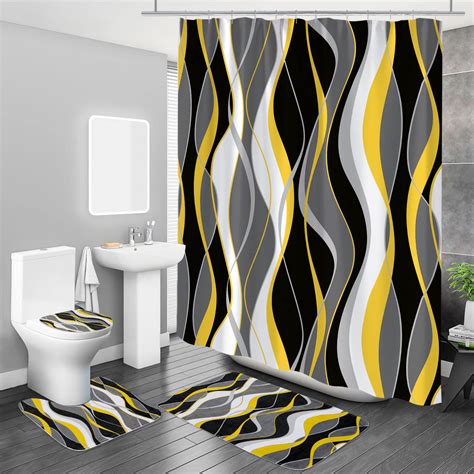 Grey And Yellow Bathroom