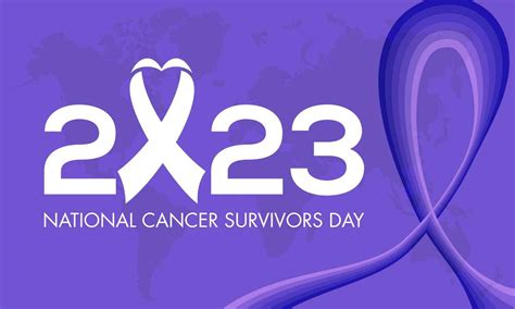 2023 Concept National Cancer Survivors Day Awareness Vector Banner