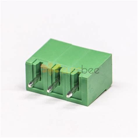 Terminal Block Plug Socket Pin Straight Through Hole Green Pluggable Connector