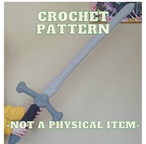 Simple Sword Crochet Pattern Only Digital Download Pdf Etsy