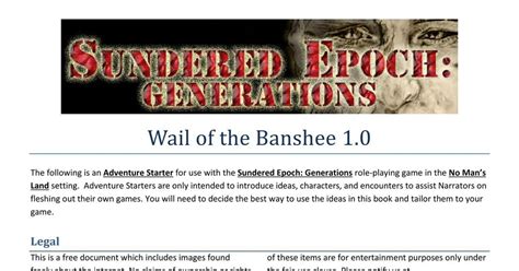 Wail Of The Banshee Rpg Item Rpggeek