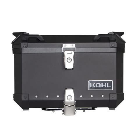 Top Case Kohl Negro 50 Lts De Aluminio Universal Con Plato De Montaje