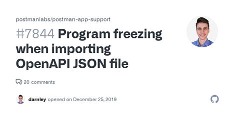 Program Freezing When Importing Openapi Json File Issue
