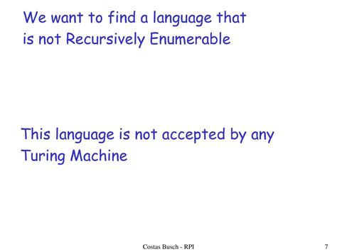 Recursively Enumerable And Recursive Languages Ppt Download