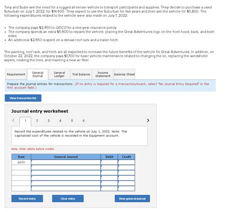 Solved The Ending Balance Values From The General Ledger Tab