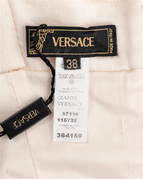 Versace Crystal Embellished Ivory Silk Evening Dress Ss 2005 For Sale