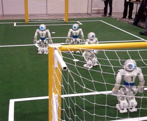 soccer robot playing robotics technology working with rules