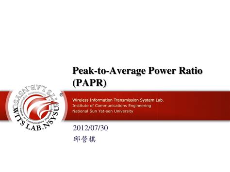 Ppt Papr In Multi Carrier Systems Powerpoint Presentation Free