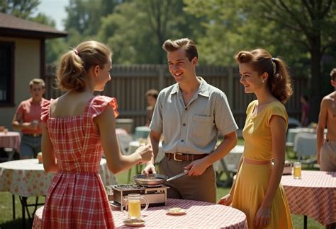 1950s Backyard Bbq Scene Stable Diffusion Online