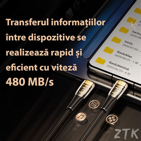 Cablu Usb Type C La Type C Incarcare Super Rapida W Pd Remax Cyberpunk Rc C M