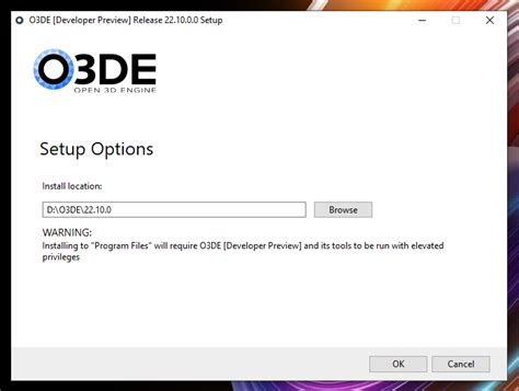 Bug Report Installing O3de To D Drive Causes An Error · Issue 12830