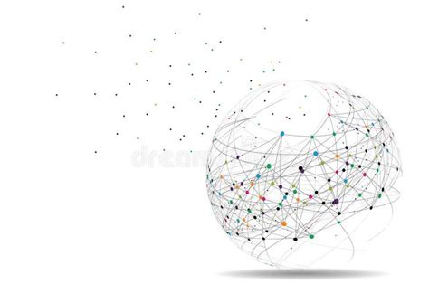 Abstract Sphere With Connected Lines And Dots