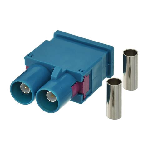 Fakra Connector Universal Dual Fakra Z Male Plug Crimp Connector For