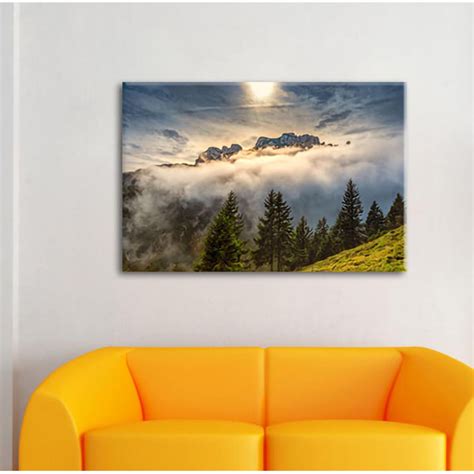 Alpen Home Leinwandbild Aufsteigende Wolken In Den Dolomiten Wayfair De