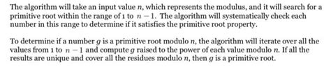 Solved The Algorithm Will Take An Input Value N Which