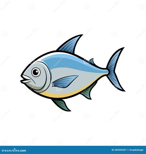 Pompano Fish Isolated On White Background Royalty Free Stock Image