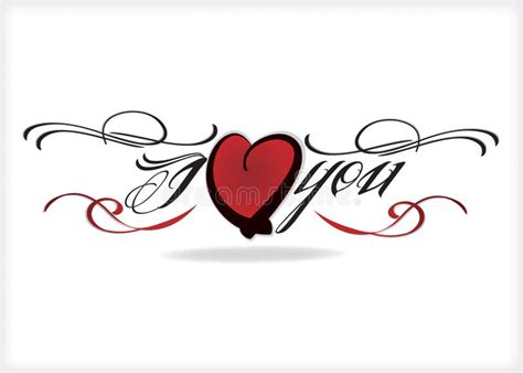 Te Amo Amor Español Usted Letras Caligrafía Ilustración Del Vector