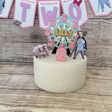 Bo Peep Cake Topper Toy Story Cake Topper Banner Birthday Etsy