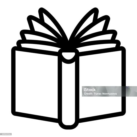열린 책 페이지 책 표지 라인 아이콘 교육 개념 흰색 배경에 교과서 벡터 기호 개요 스타일 아이콘 모바일 개념 웹 디자인 벡터 그래픽 10에 대한 스톡 벡터 아트 및 기타