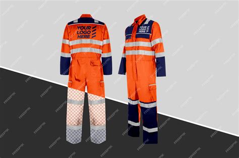 Hi Vis Coverall Mockup Premium Psd