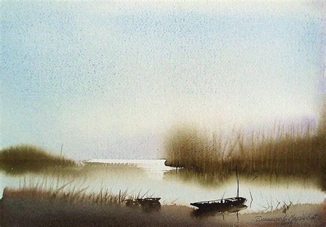 Сербский художник акварелист Бранислав Маркович Watercolor Landscape
