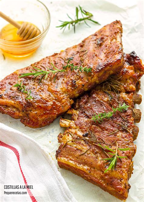 Costillas A La Miel Al Horno Receta De Costillas Jugosas Con Miel Y