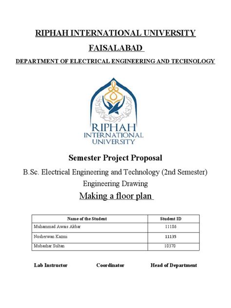 Engineering Drawing Project 2nd Semester Awais Pdf
