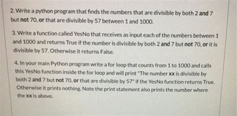 solved 2 write a python program that finds the numbers that