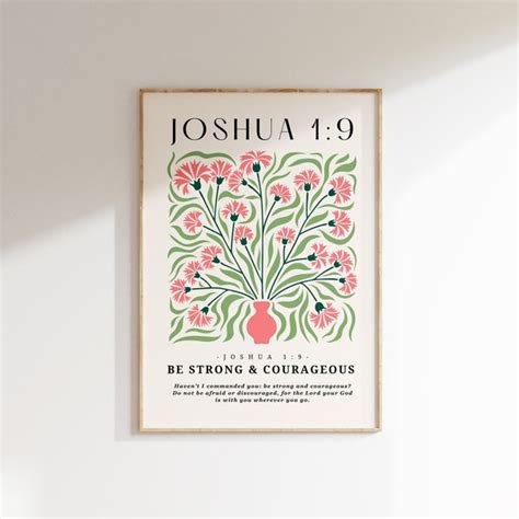 Joshua 1 9 Etsy
