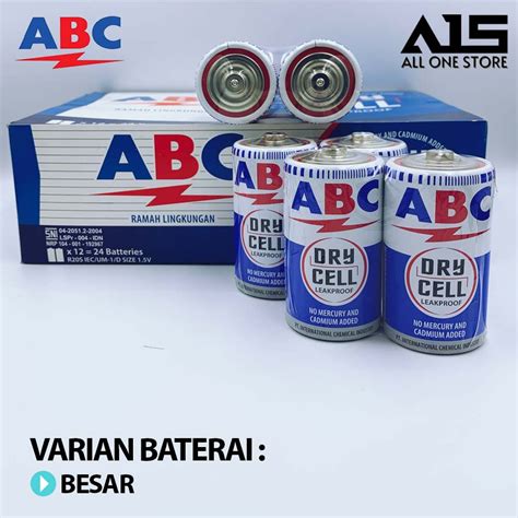 Jual Baterai Abc Battery Abc Aa Aaa Sedang Besar Kotak V Shopee Indonesia