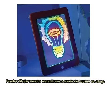 Pizarra Mágica Dibujo Mágico Luz Led Plumones Niños Niñas en venta en