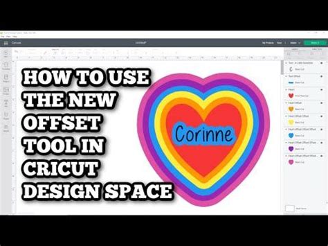 How To Use Offset In Cricut Design Space Making An Offset Offset Text Images YouTube