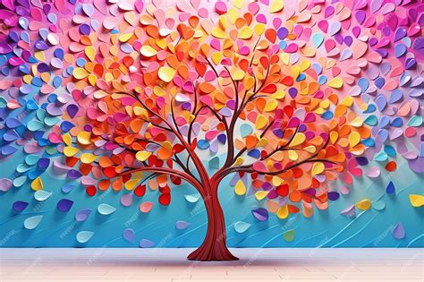 Premium Vector Colorful Tree