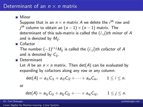 1 Linear Algebra For Machine Learning Linear Systems Pdf