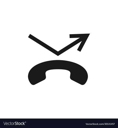 Missed Call Icon For Web And Mobile App Royalty Free Vector