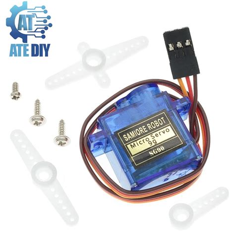 Tower Pro SG90 Blue Servo Motor 360 Degree Rotation Angle Shopee
