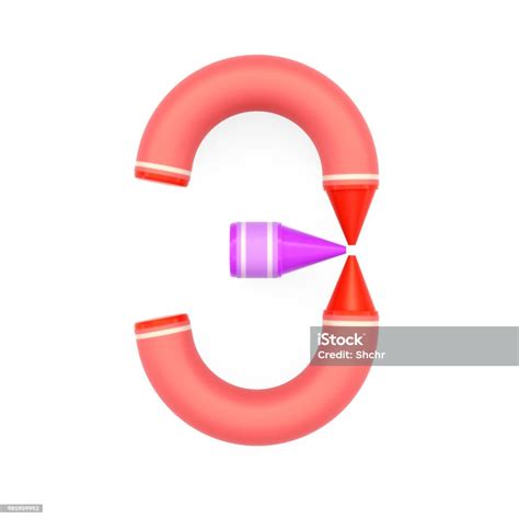 컬러 왁 스 크레용 조립 같은 흰색 배경 3d에 대문자 Ze의 키릴 알파벳 글꼴 이미지 렌더링 0명에 대한 스톡 사진 및 기타