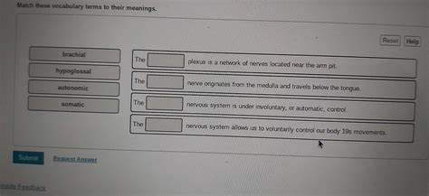 Solved Match These Vocabulary Terms To Their Meanings Chegg