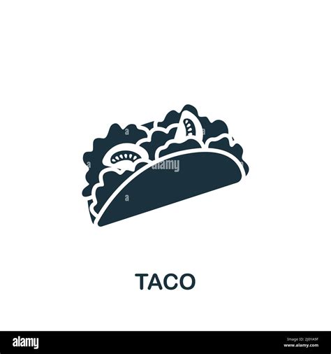 Taco Icon Monochrome Simple Icon For Templates Web Design And