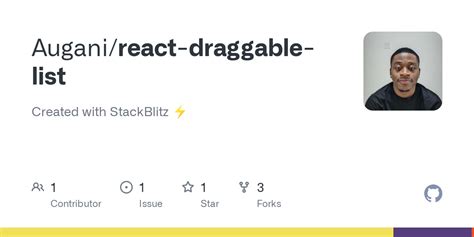 GitHub Augani React Draggable List Created With StackBlitz
