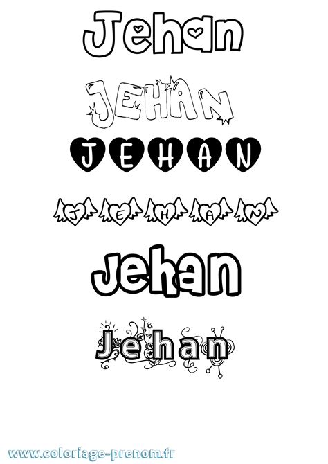 Coloriage Du Prénom Jehan à Imprimer Ou Télécharger Facilement