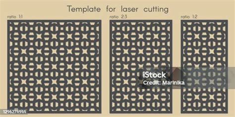레이저 절단을위한 템플릿 나무 금속의 패널스텐실 기하학적 패턴 개체 그룹에 대한 스톡 벡터 아트 및 기타 이미지 개체 그룹 금속 기하 도형 Istock