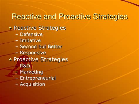 PPT Reactive And Proactive Strategies PowerPoint Presentation Free