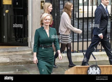 London Uk 25th Oct 2022 Prime Minister Liz Truss Makes Her Farewell