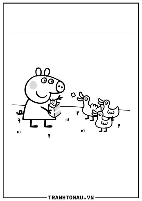 Download Tranh Tô Màu Heo Peppa Tranhtomauvn
